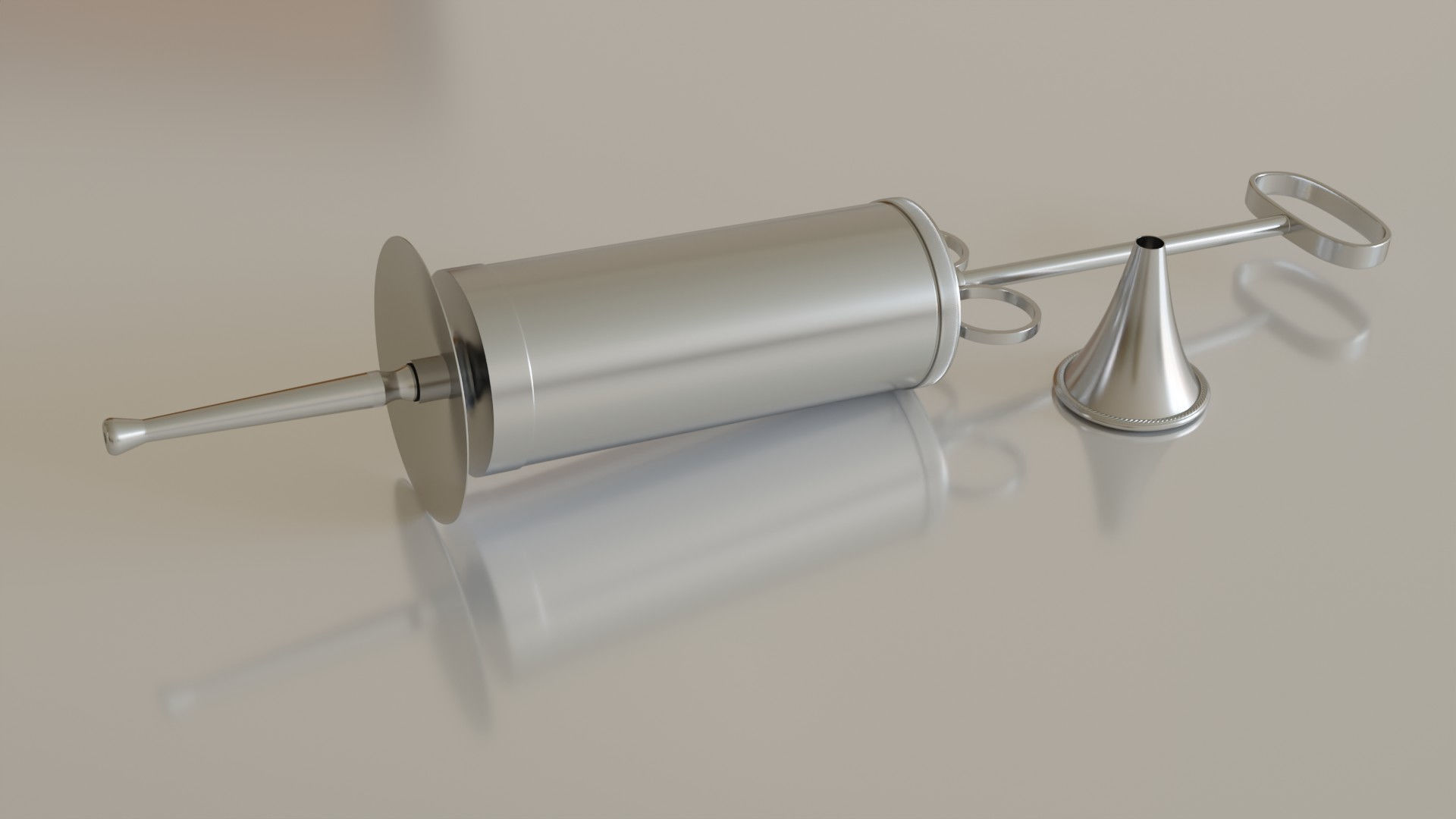 Metallic ears syringe 3D model | CGTrader