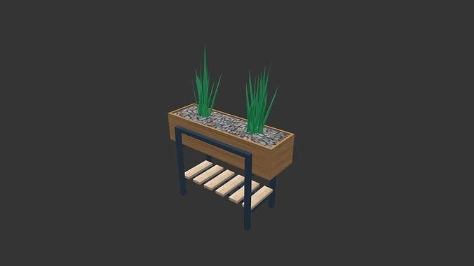 3D model Planter box VR / AR / low-poly | CGTrader