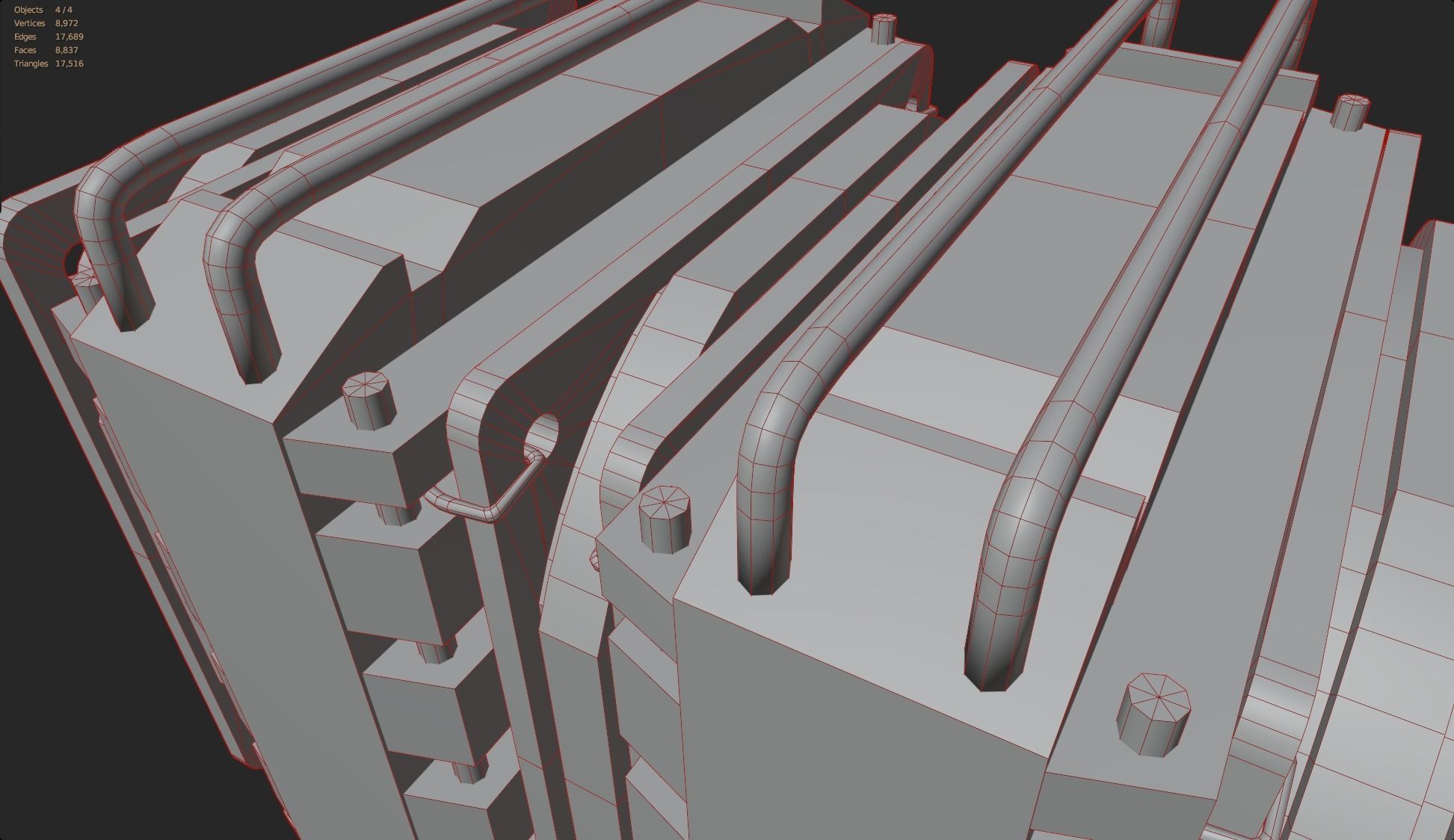 3D model rgb cpu cooler 2 fan nuclear green pc computer asset lowpoly ...