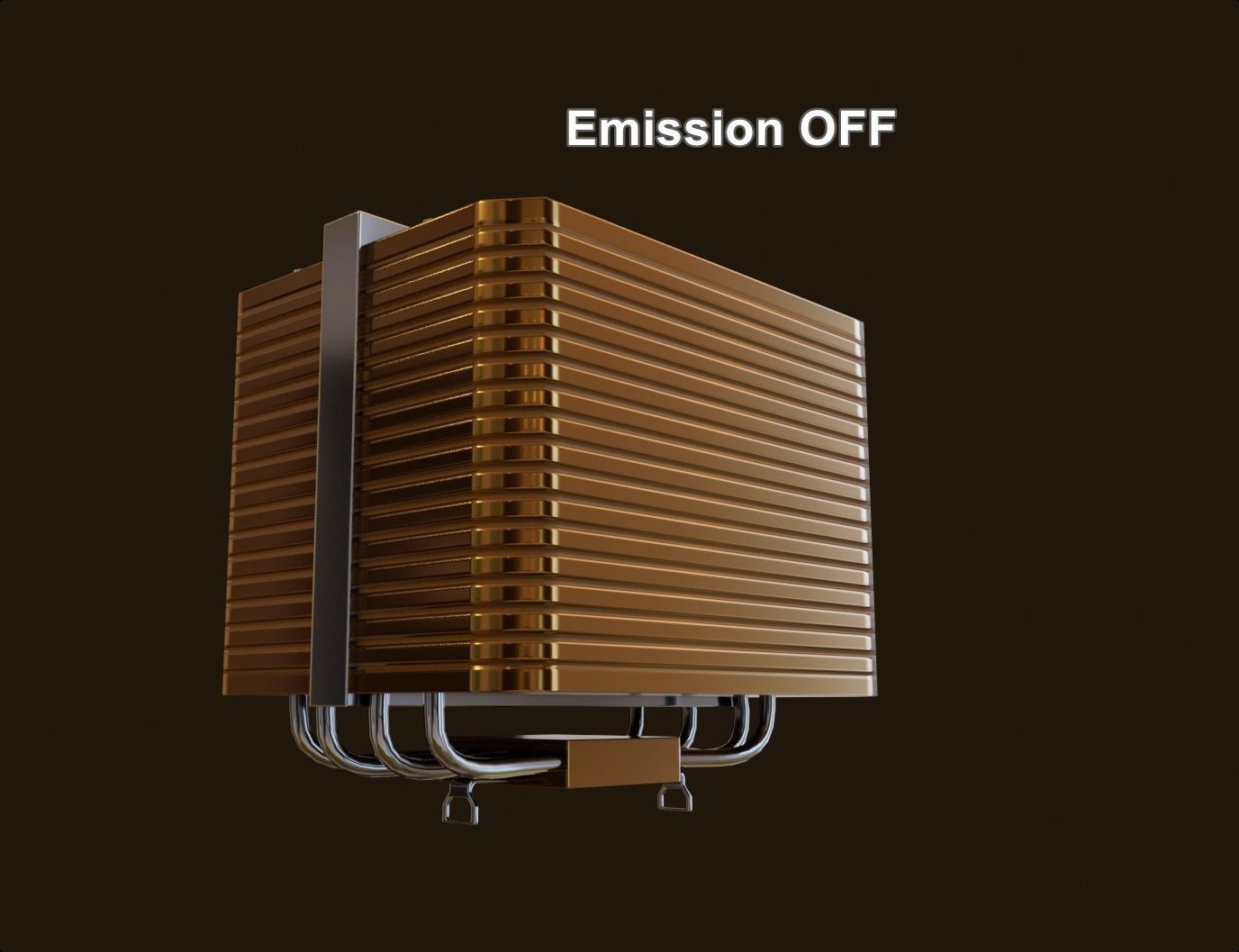 3D model lowpoly cpu passive cooler rgb gaming emissive gameready VR ...