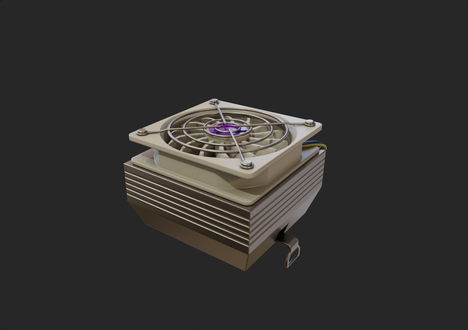 3D model pc cpu cooler fan lowpoly pbr computer VR / AR / low-poly ...