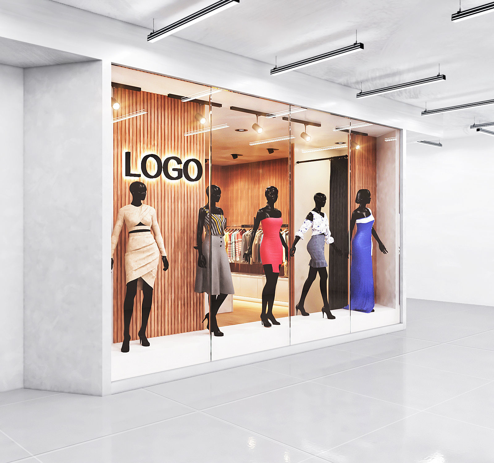 3D clothing store with textures 3D model | CGTrader