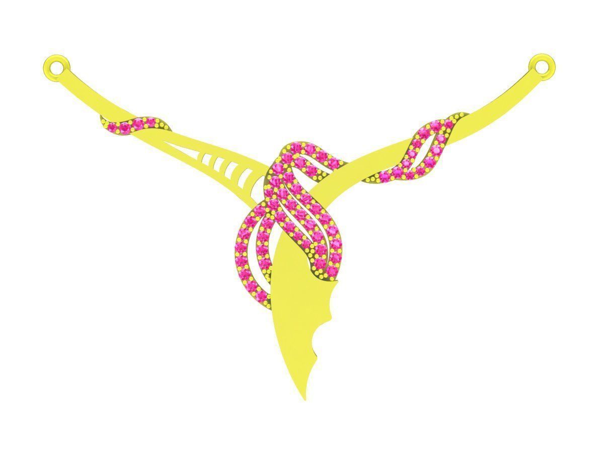 6298 Korean Diamond Necklace Pendant 3D model 3D printable | CGTrader