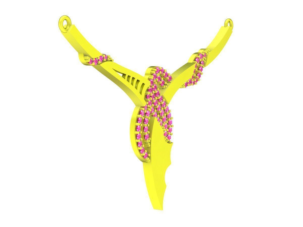 6298 Korean Diamond Necklace Pendant 3D model 3D printable | CGTrader