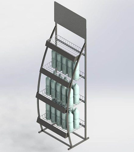Beverage rack for supermarket 3D model | CGTrader