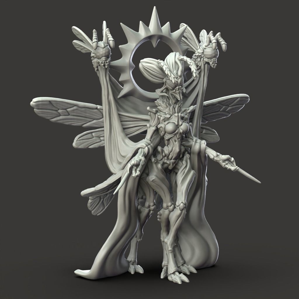 Bee Queen - 3D Printable TTRPG - PRESUPPORTED - 32mm Scale 3D model 3D ...