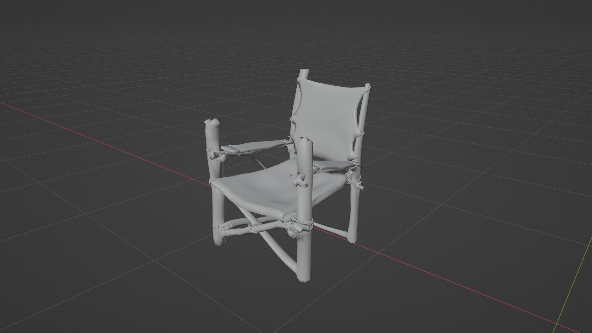 3D model primitive cot and chair like what Shrek would have VR / AR ...