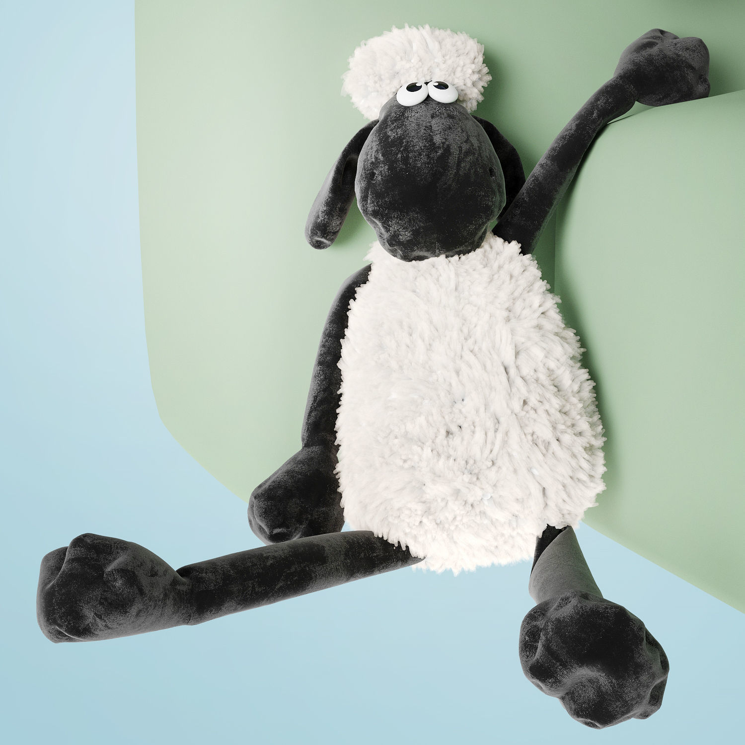 Shaun The Sheep Soft Plush Toy 03 3 poses 3D model | CGTrader