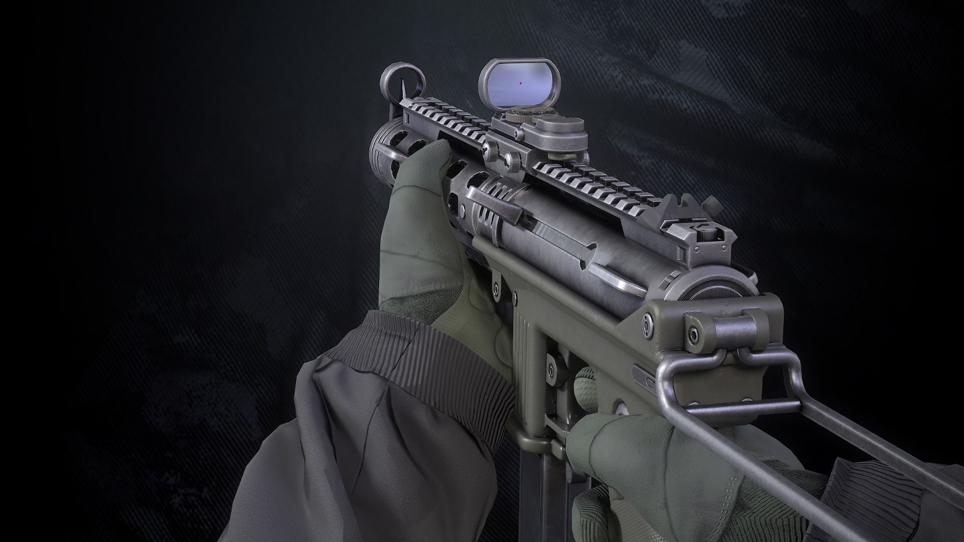 3D model PM-33 SMG With hands And Weapon Case VR / AR / low-poly | CGTrader