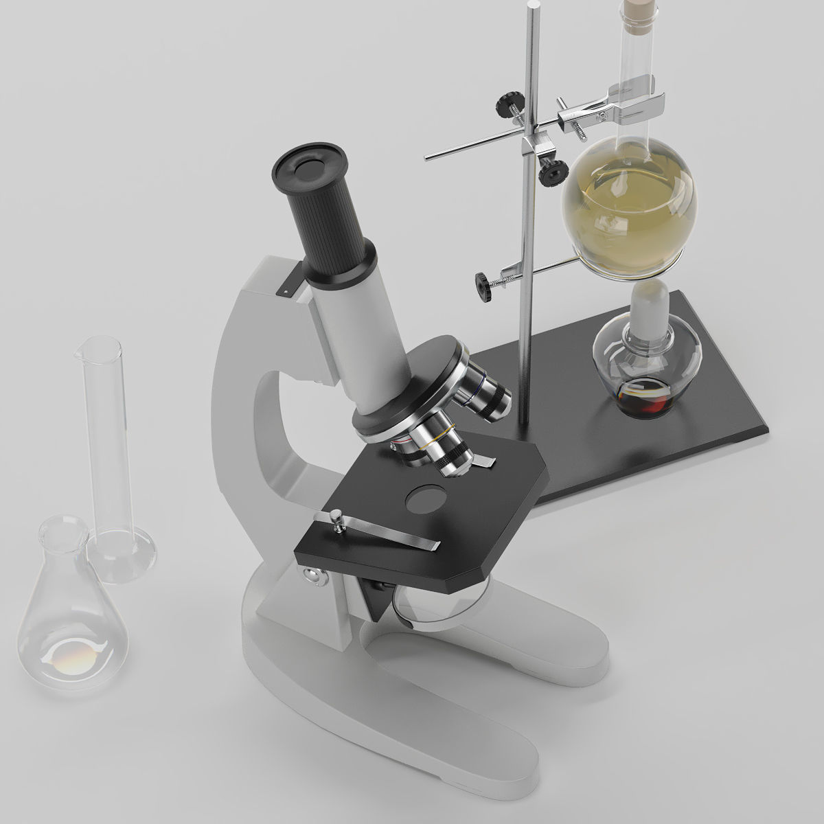 Microscope 3D model | CGTrader