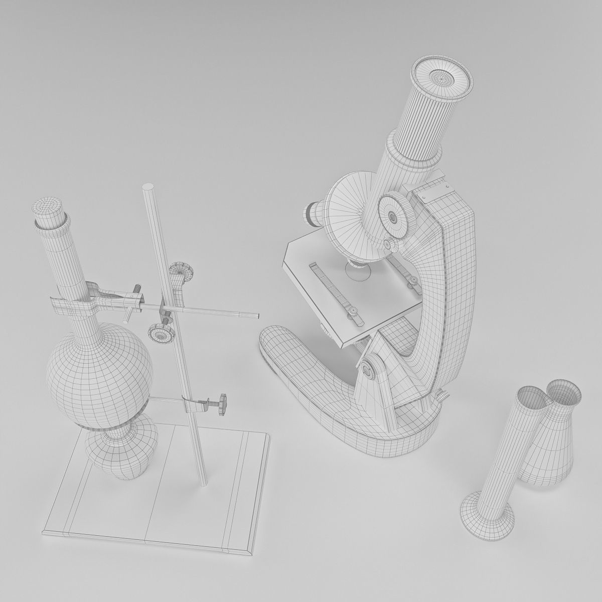 Microscope 3D model | CGTrader