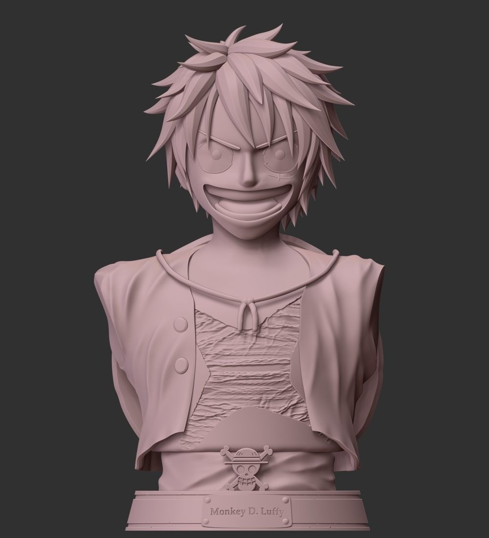 Luffy Bust - One Piece 3D model 3D printable | CGTrader
