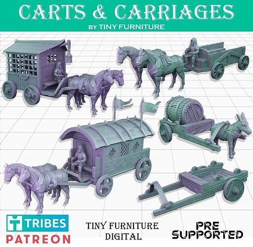 Carts and Carriages 3D model 3D printable | CGTrader