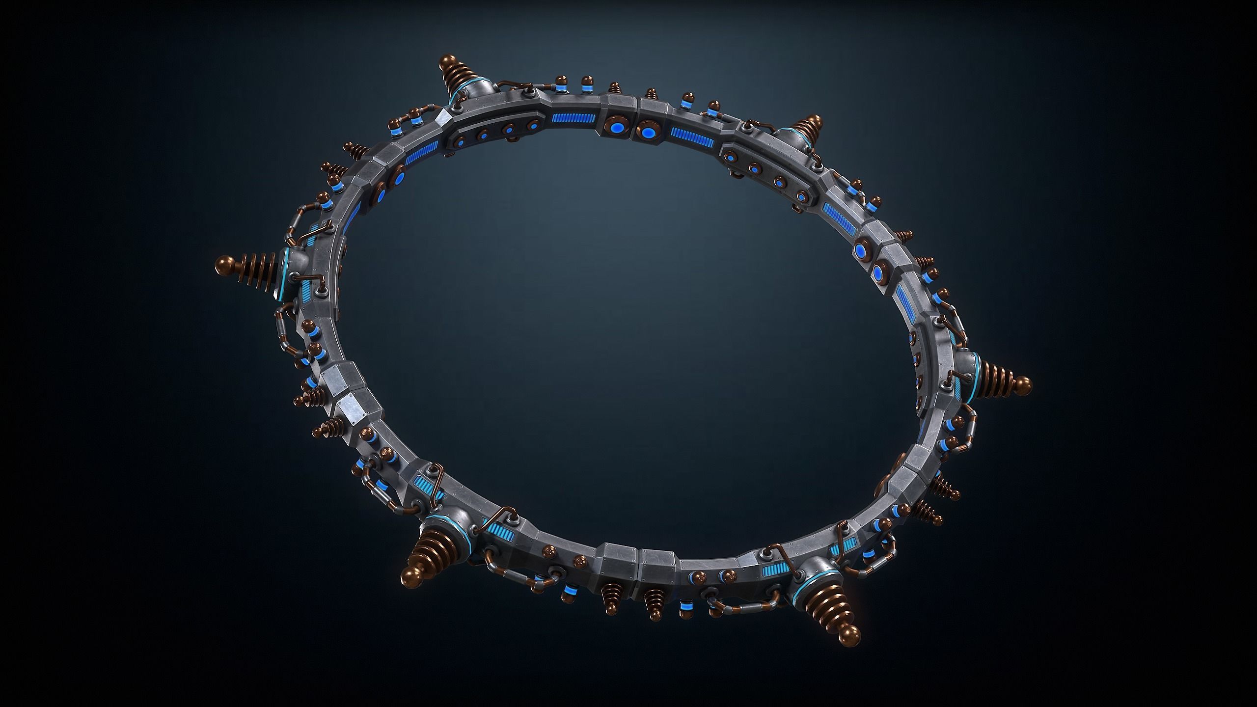 3D model Steampunk Portal VR / AR / low-poly | CGTrader