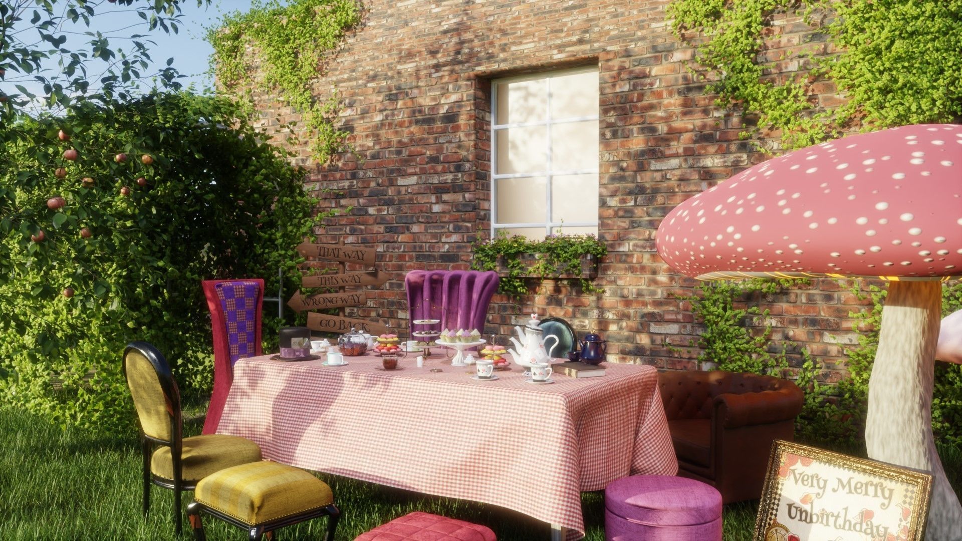 Tea Party Chairs 3D model | CGTrader