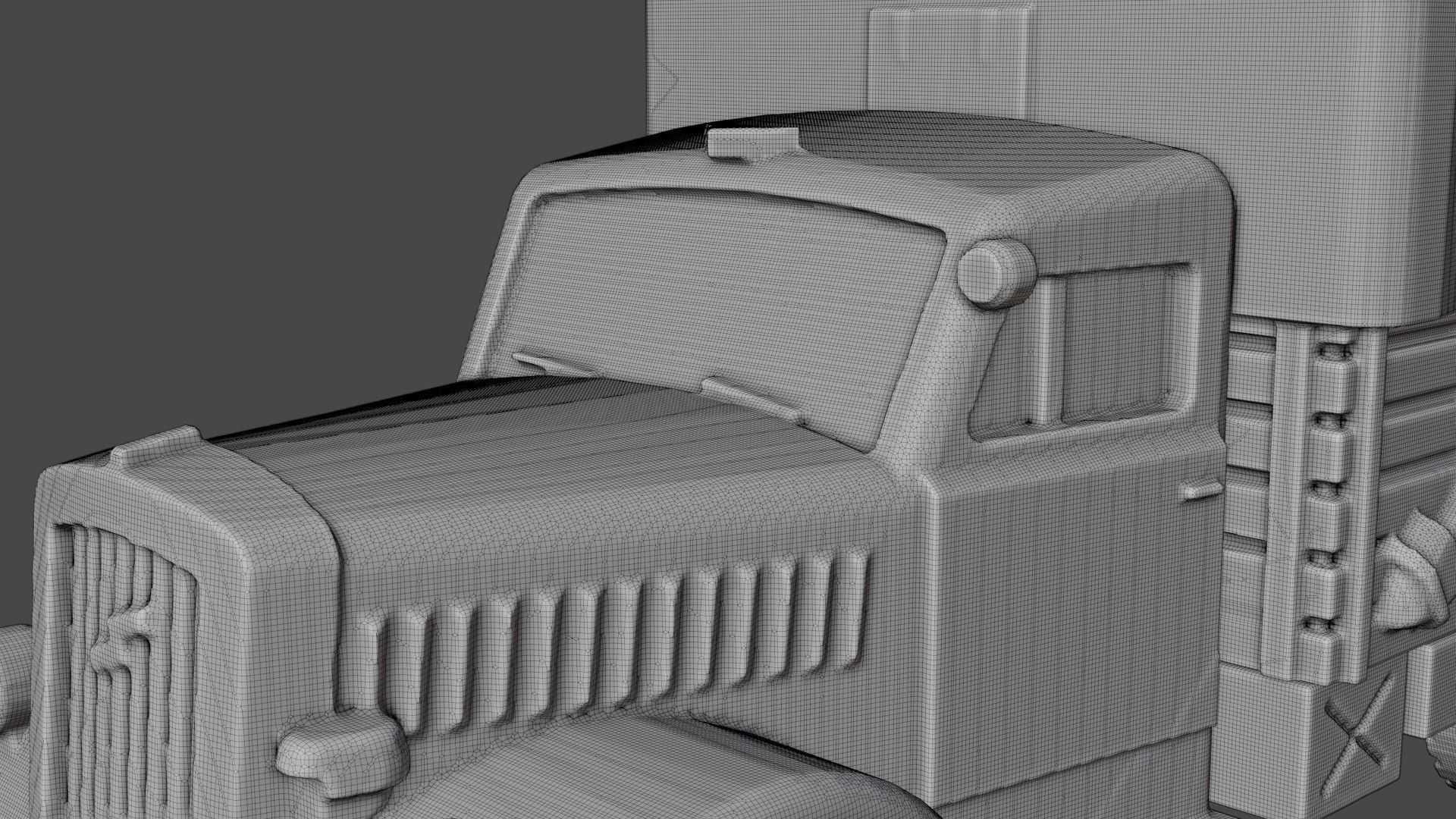 Truck with cabin and car body 3D model | CGTrader