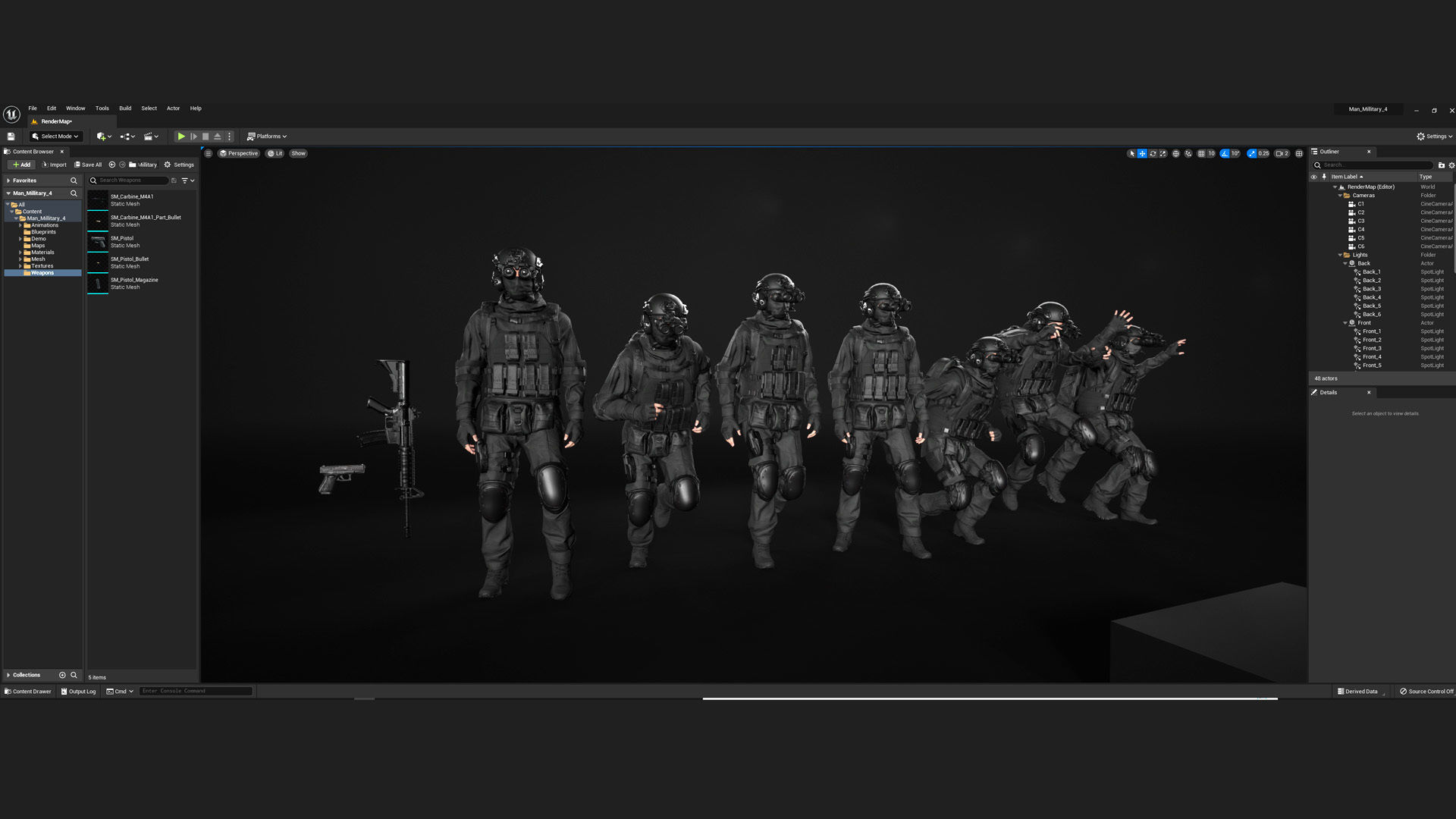 3D Model Collection Mens Military Uniforms - Modular - Rigged VR / AR ...