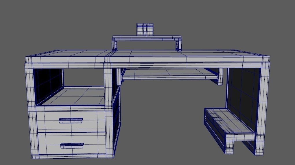 computer desk model free VR / AR / low-poly 3D model | CGTrader