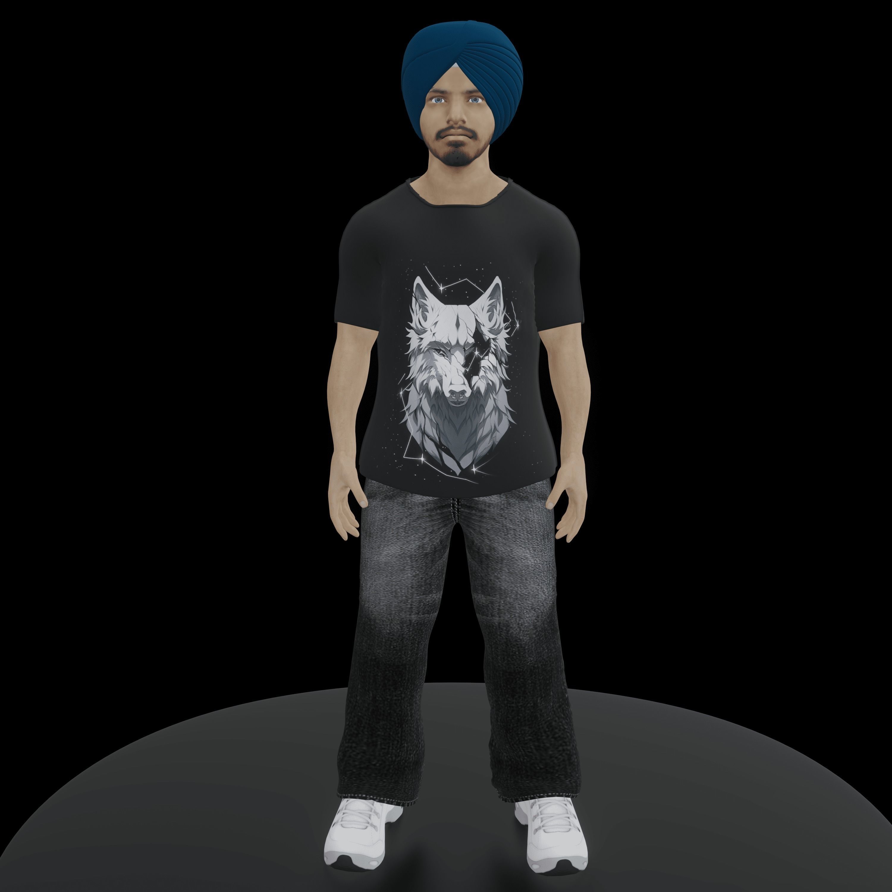 3D model Sardar Sikh Boy VR / AR / low-poly | CGTrader