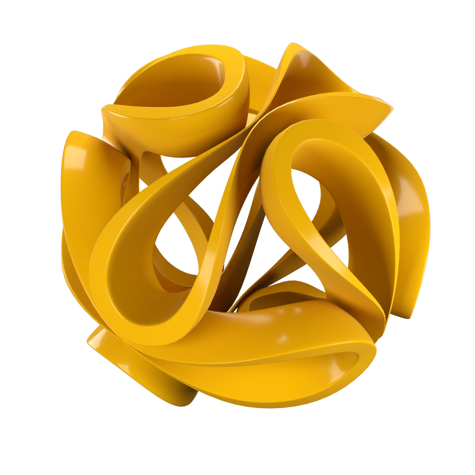 Tabachin Ribbion street yellow sculpture 3D model | CGTrader