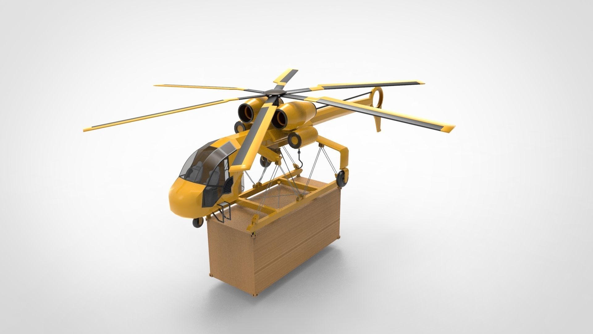 3D model helicopter aerial crane VR / AR / low-poly | CGTrader