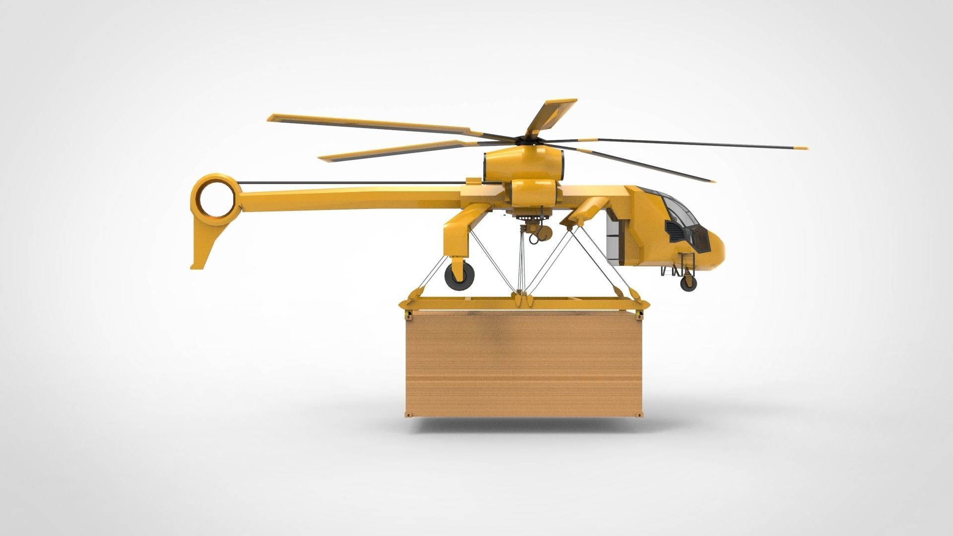 3D model helicopter aerial crane VR / AR / low-poly | CGTrader