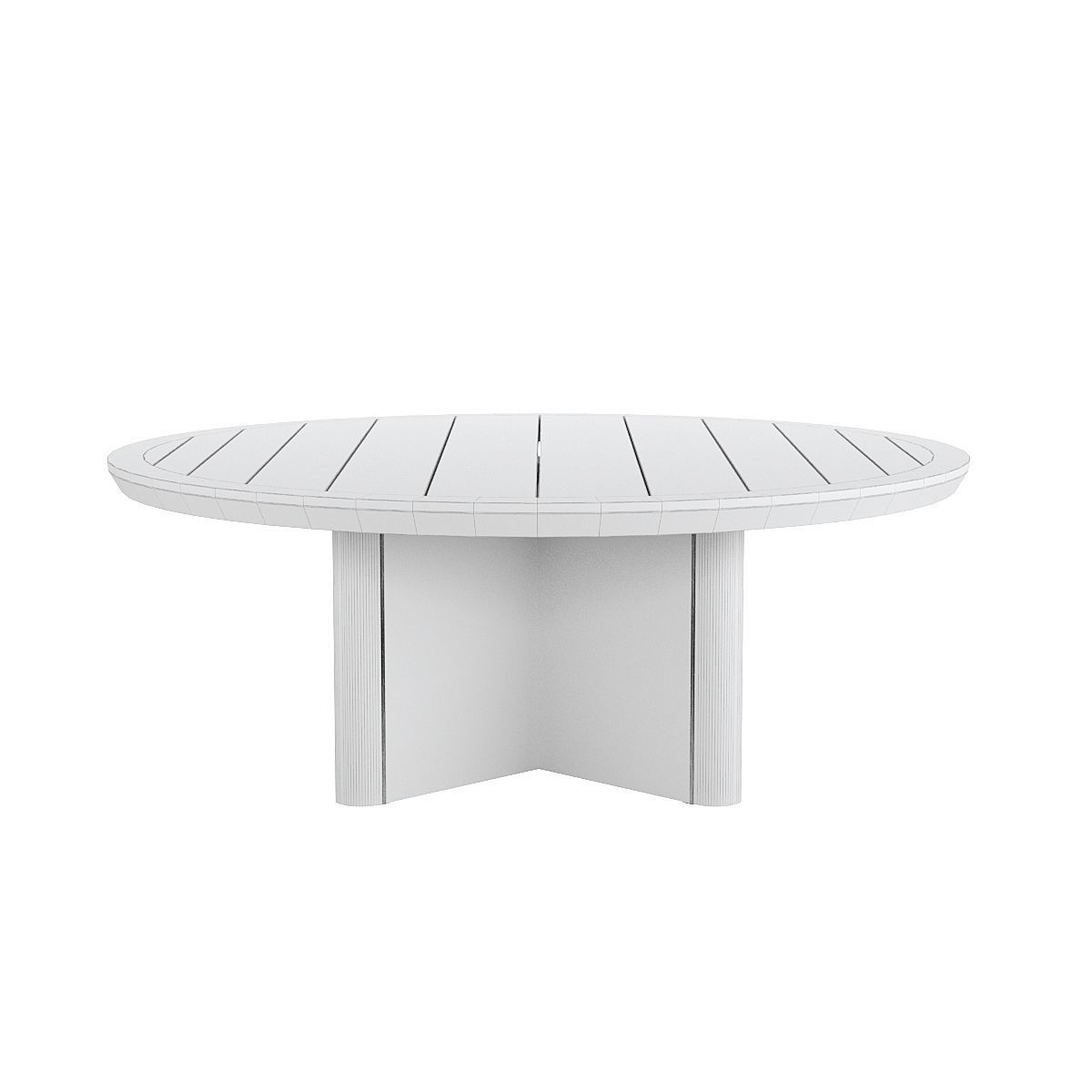 RH BALMAIN TEAK ROUND COFFEE TABLE 3D model | CGTrader