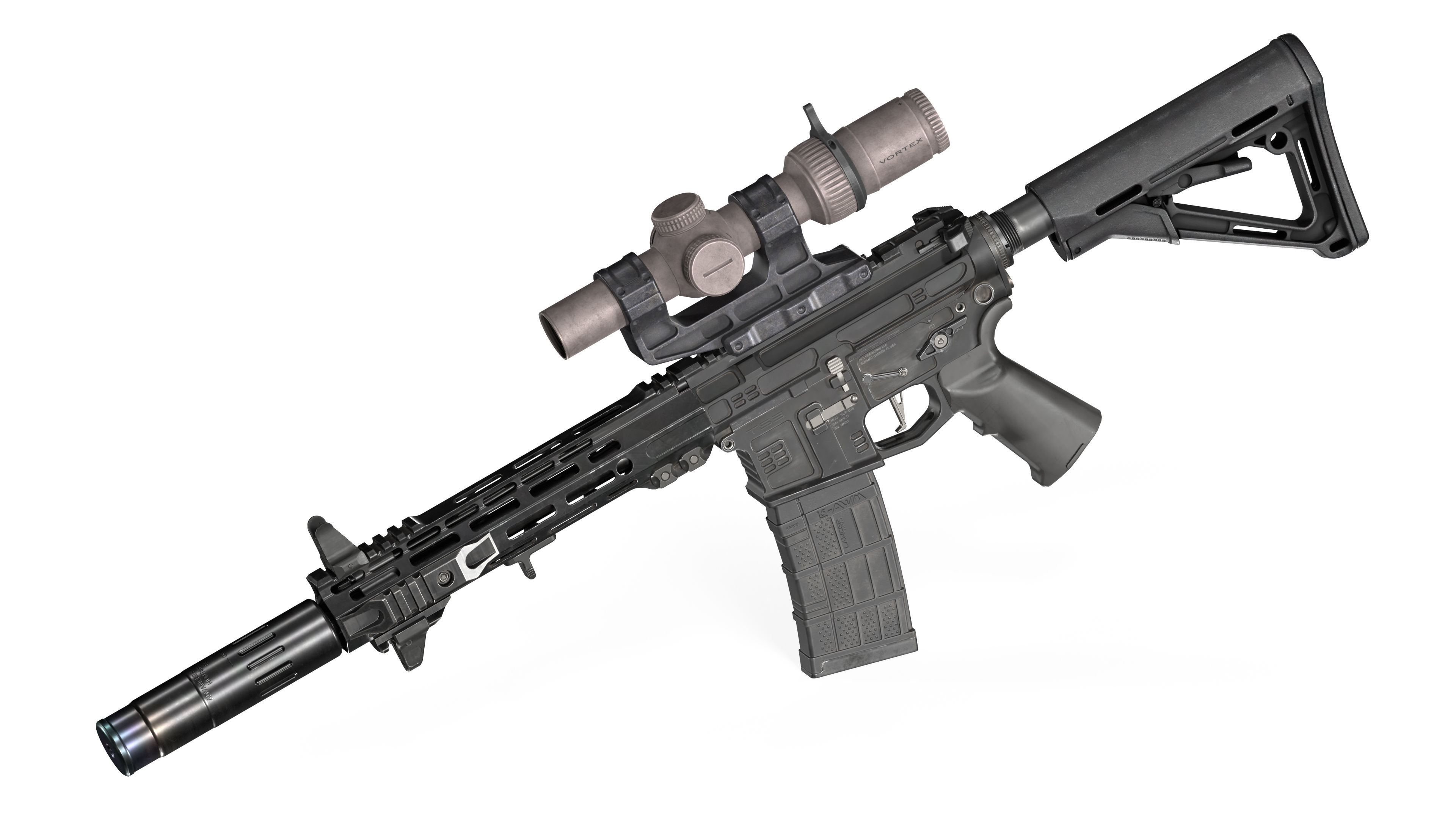 3D model CUSTOM AR-15 RIFLE VR / AR / low-poly | CGTrader