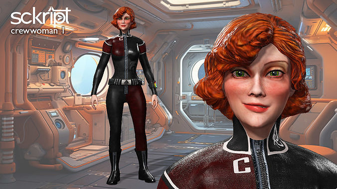3D model Argo Sci-fi Series Crew Woman 1 VR / AR / low-poly | CGTrader