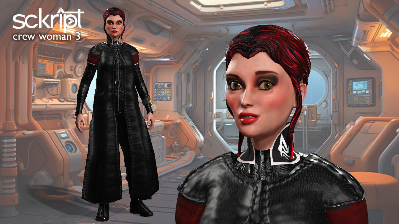 3D model Argo Sci-fi Series Crew Woman 3 VR / AR / low-poly | CGTrader