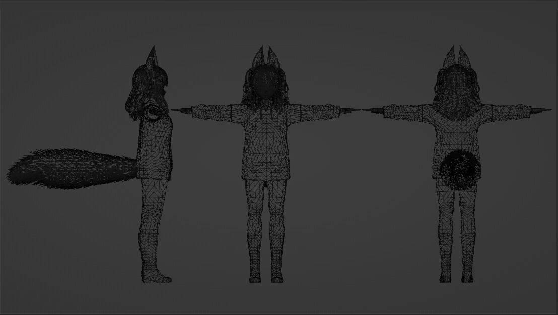 FOXIE GIRL VRCHAT AVATAR 3D model rigged | CGTrader