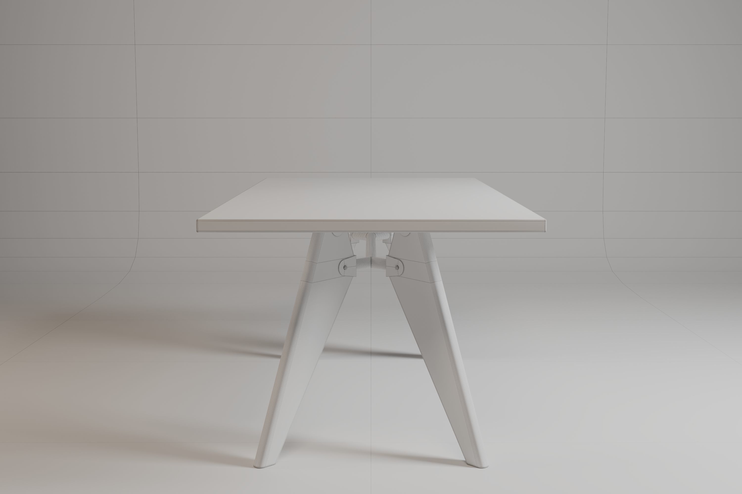 Table SAM Bois by Jean Prouve 3D model | CGTrader