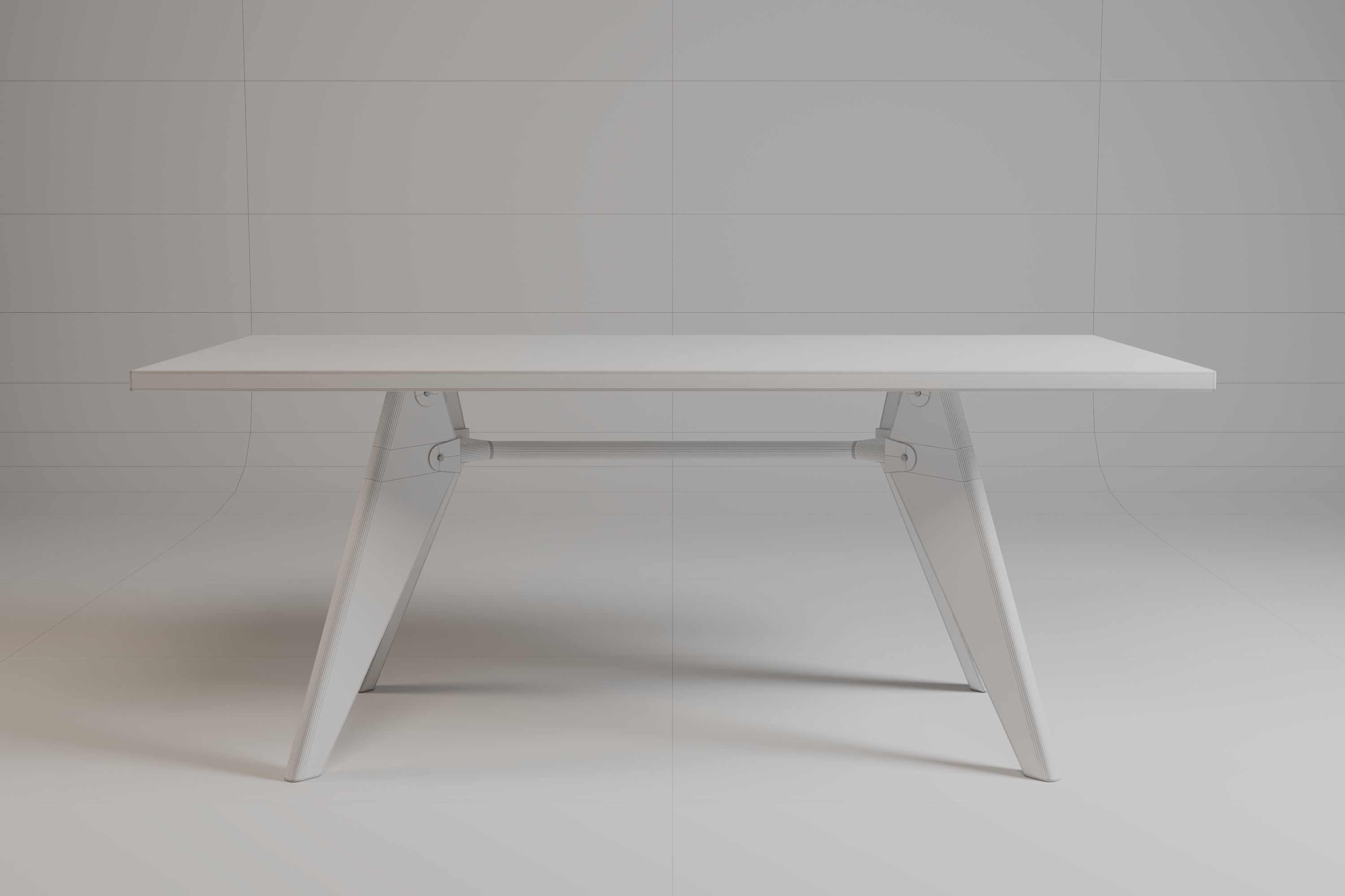 Table SAM Bois by Jean Prouve 3D model | CGTrader