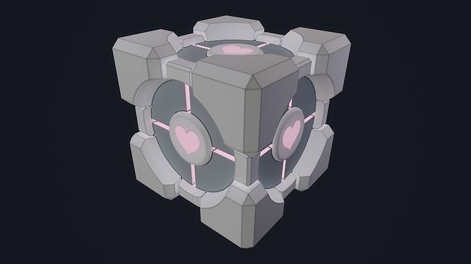 Companion Cube 3D model 3D printable | CGTrader