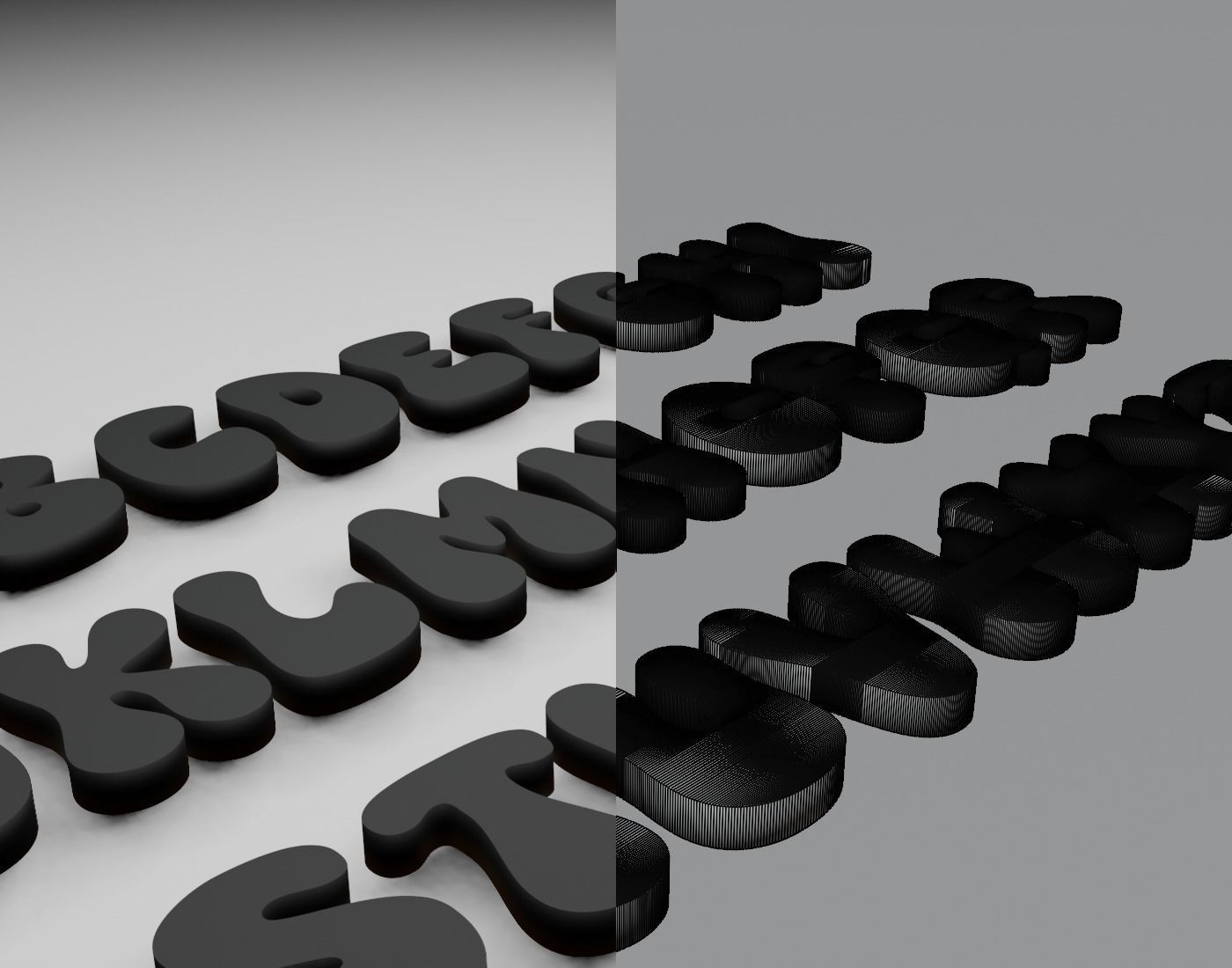 SuperFunky Text Font 3D Printing STL Collection 3D model 3D printable | CGTrader