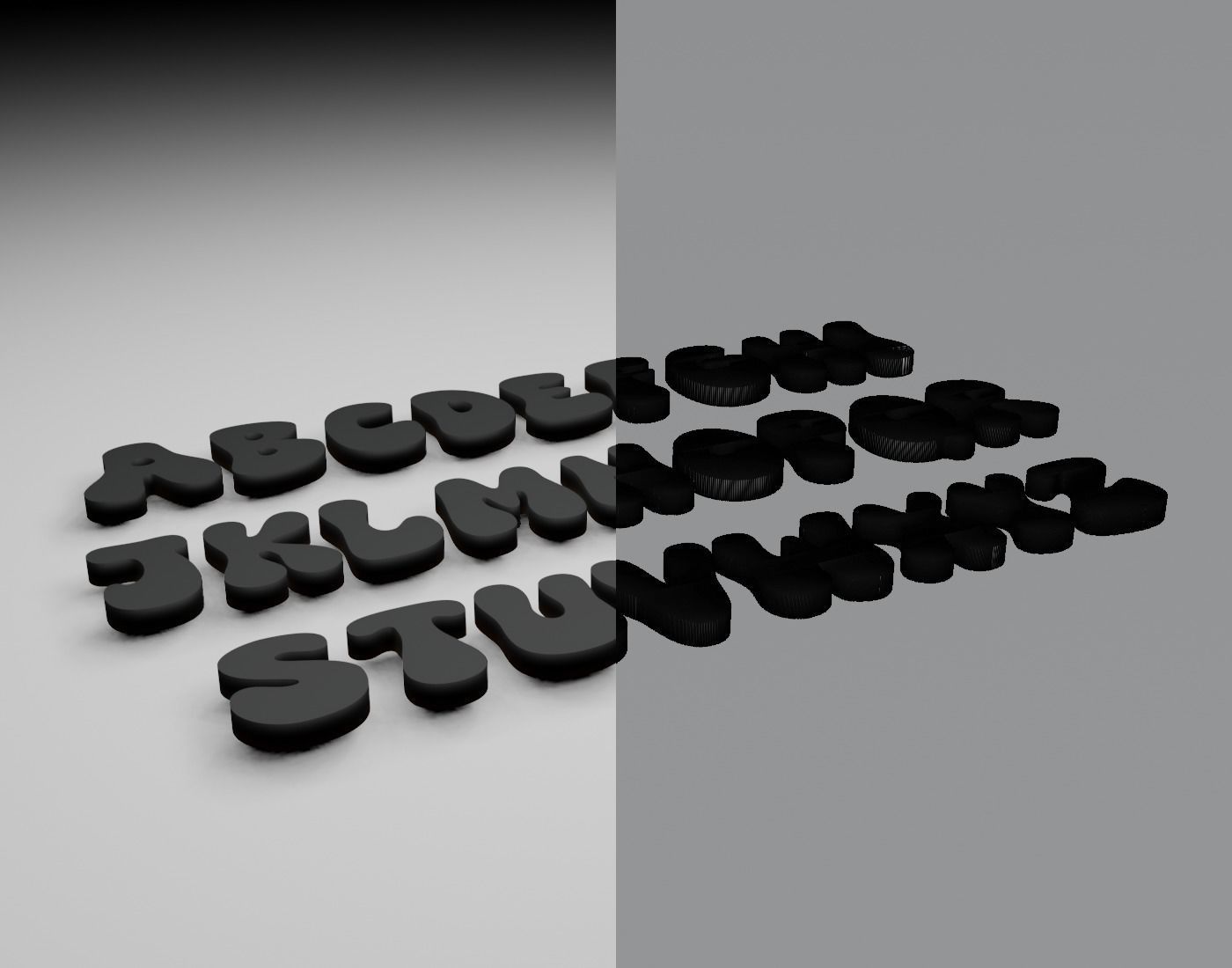 SuperFunky Text Font 3D Printing STL Collection 3D model 3D printable ...