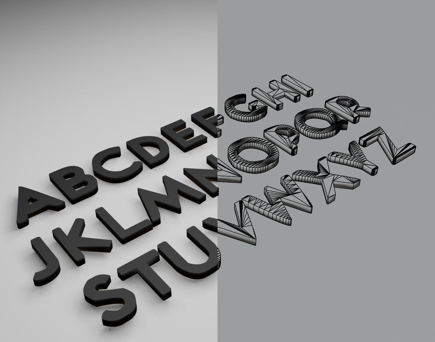 AliceYotsubaInc Text Font 3D Printing STL Collection 3D model 3D ...
