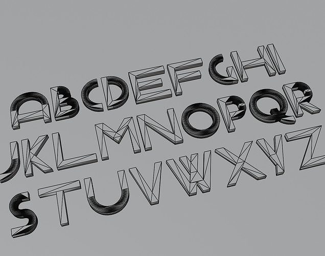 Gerhaus Text Font 3D Printing STL Collection 3D model 3D printable ...
