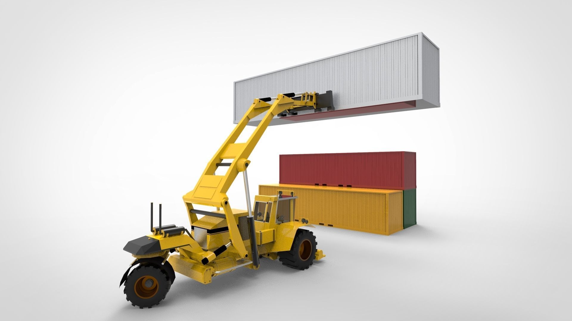 Stacker Crane 3D model animated | CGTrader