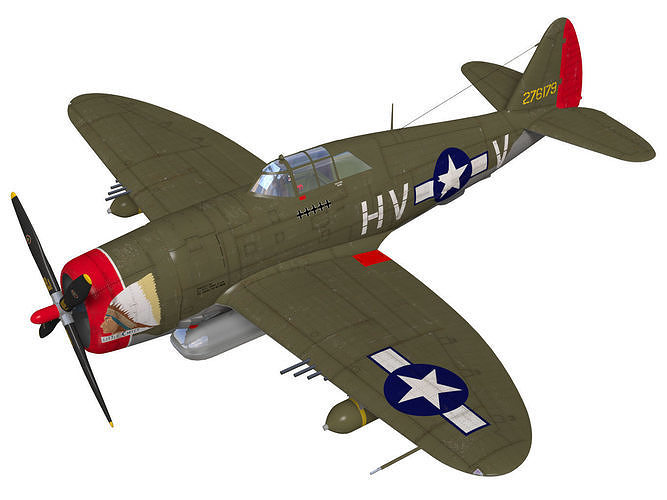 Republic P47D Thunderbolt 3D model | CGTrader