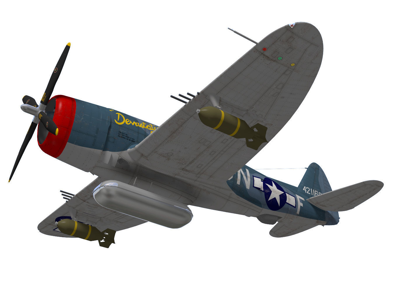 Republic P47M Thunderbolt 3D model | CGTrader