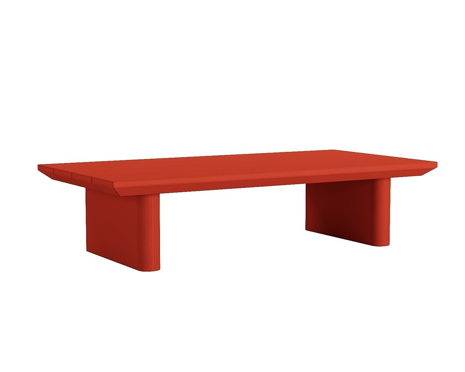 BALMAIN TEAK RECTANGULAR COFFEE TABLE 3D model | CGTrader