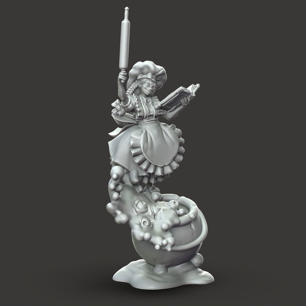 The Baker - 3D Printable TTRPG - PRESUPPORTED - 32mm Scale 3D model 3D ...