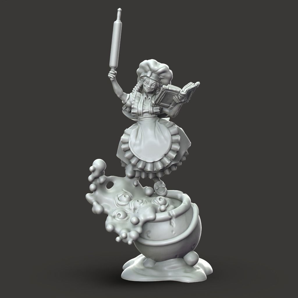 The Baker - 3D Printable TTRPG - PRESUPPORTED - 32mm Scale 3D model 3D ...