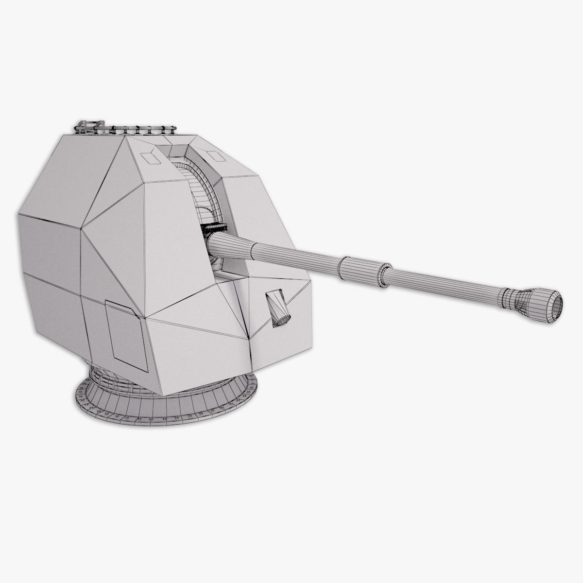 Mark 8 naval gun 3D model 3D model | CGTrader