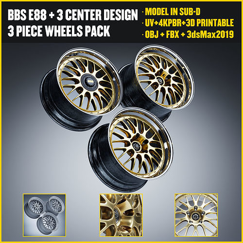 3D model BBS E88 3in1 VR / AR / low-poly | CGTrader