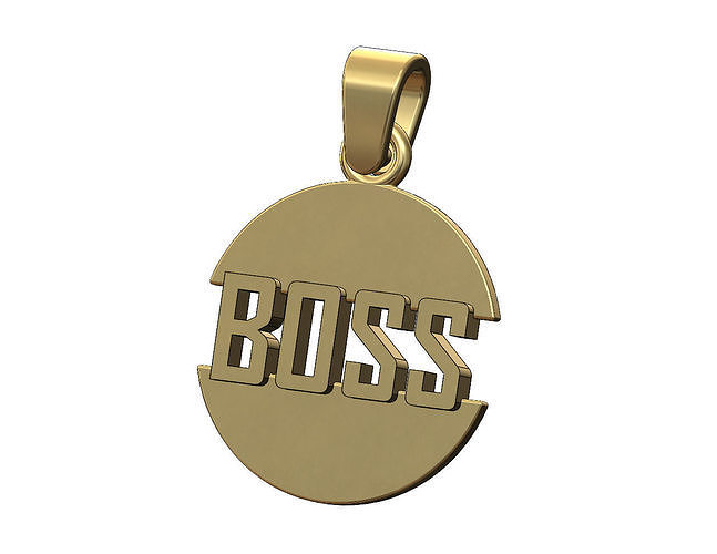 Boss split round pendant with bail 3D model 3D printable | CGTrader