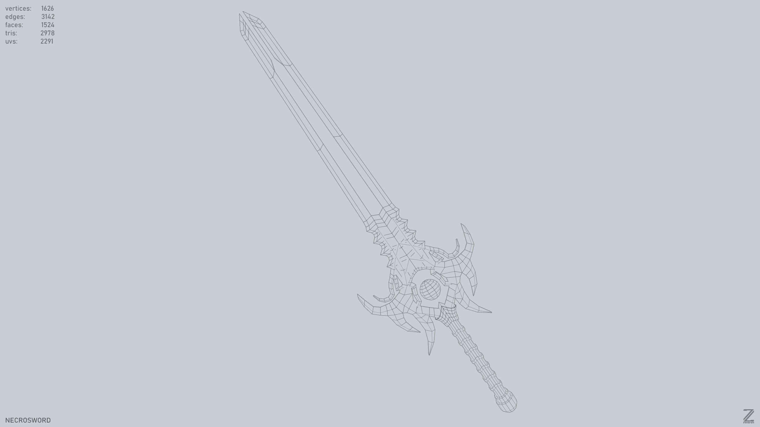 3D model Necrosword VR / AR / low-poly | CGTrader