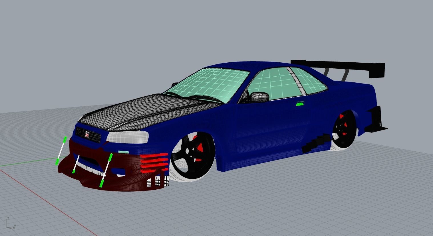 GT R34 3D model | CGTrader