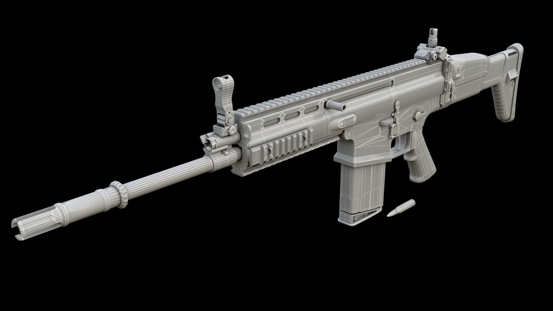 3D model FN SCAR-H VR / AR / low-poly | CGTrader